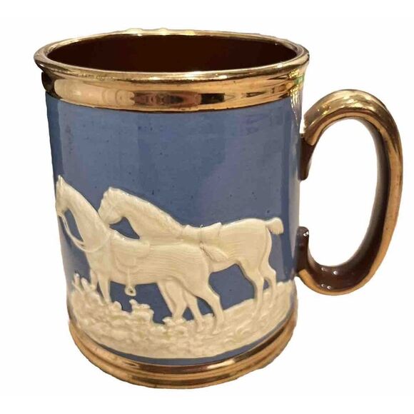 Gibson | Dining | Gibson Staffordshire England Horse Tankard Gold ...